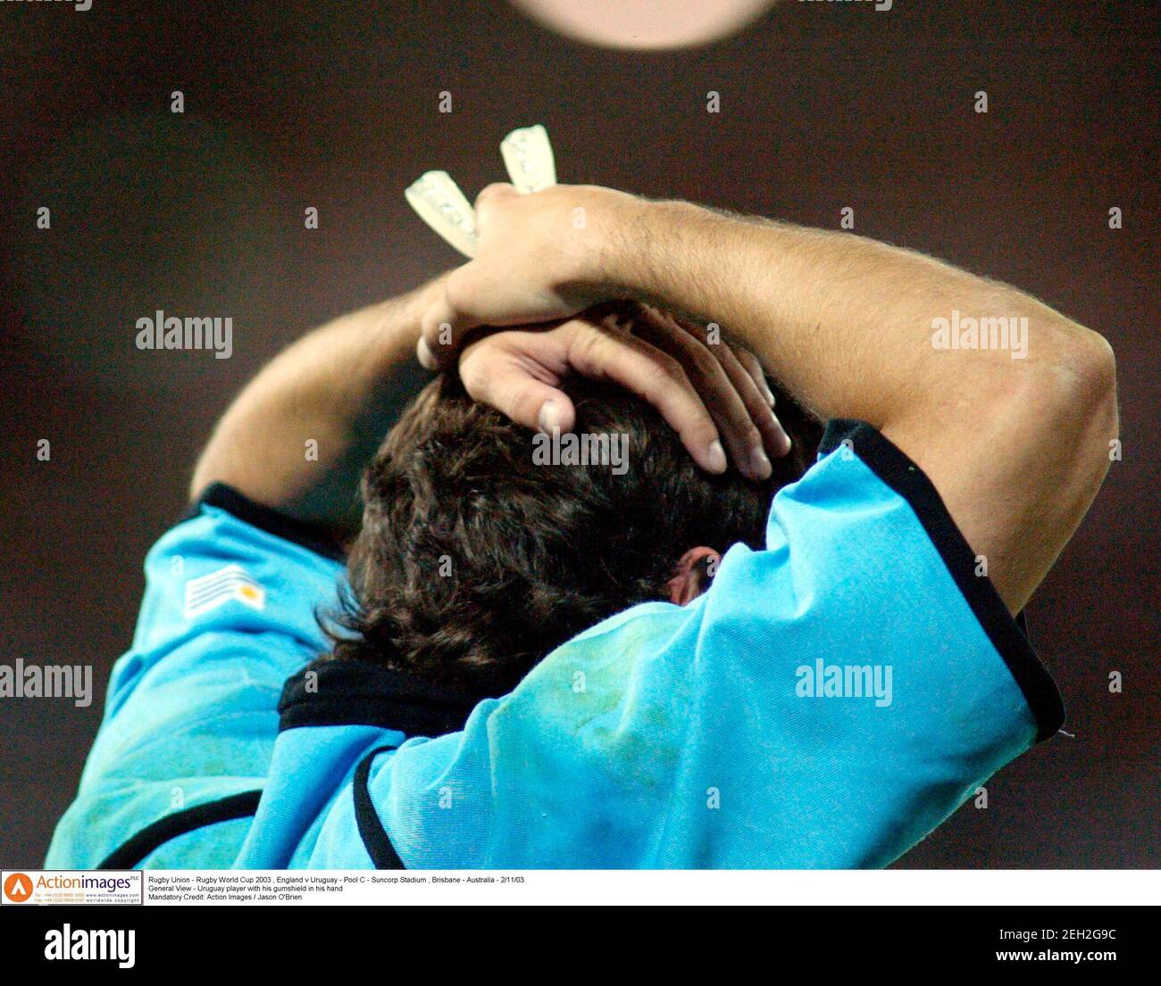 Gumshield in hand hi-res stock photography and images - Alamy