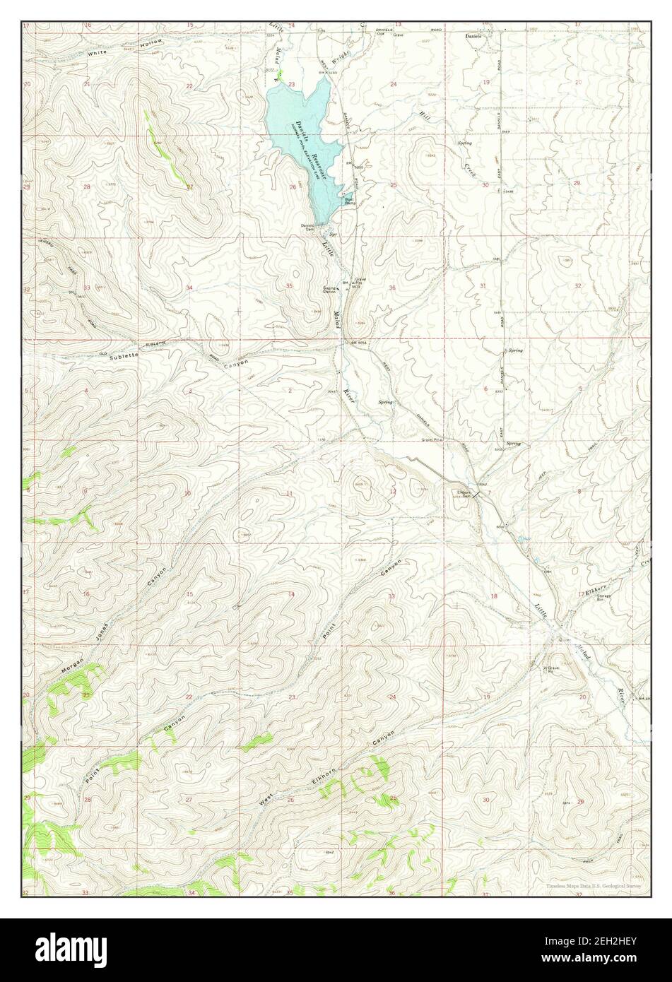 Daniels, Idaho, map 1968, 1:24000, United States of America by Timeless ...