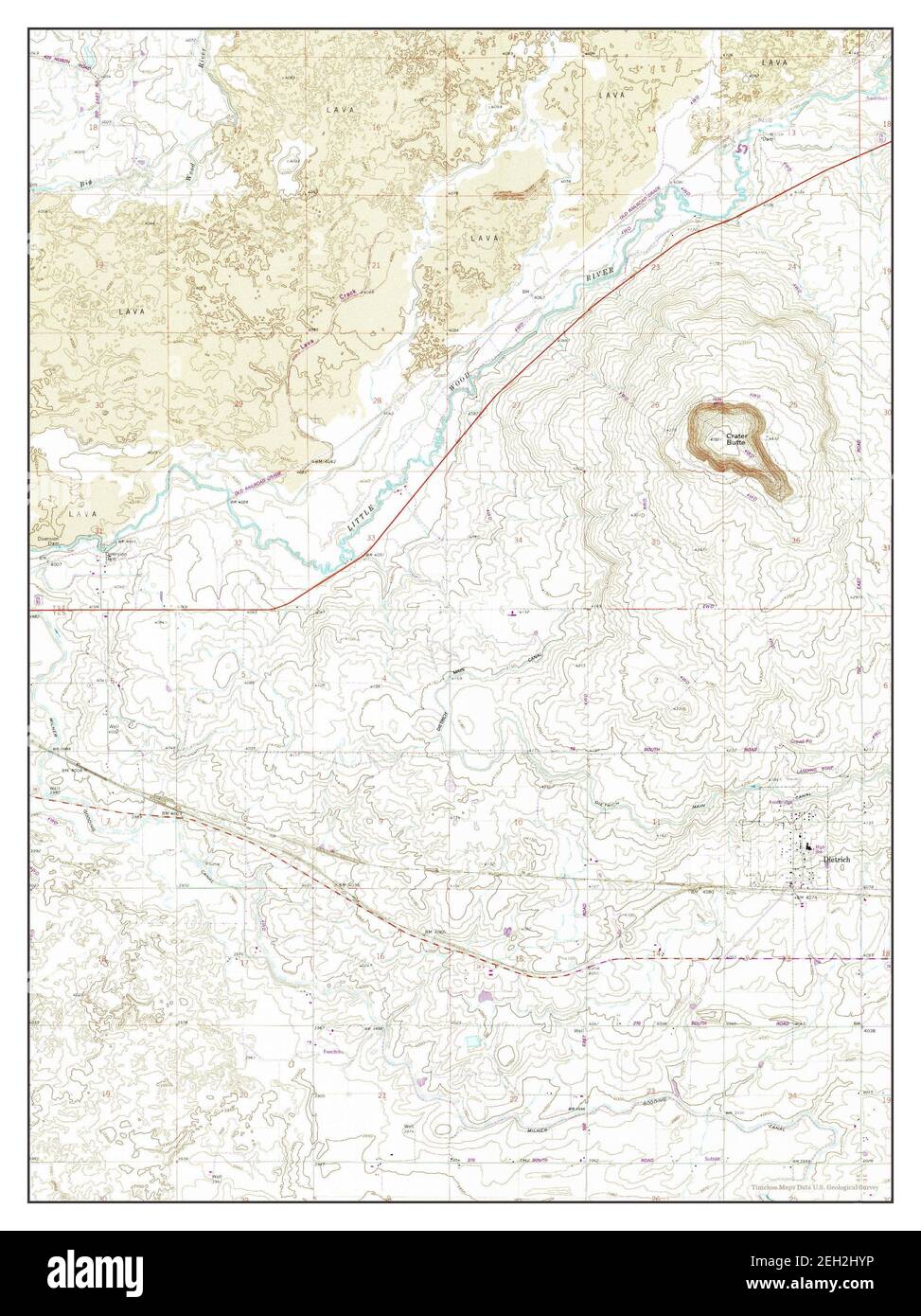 Map of dietrich idaho Cut Out Stock Images & Pictures - Alamy