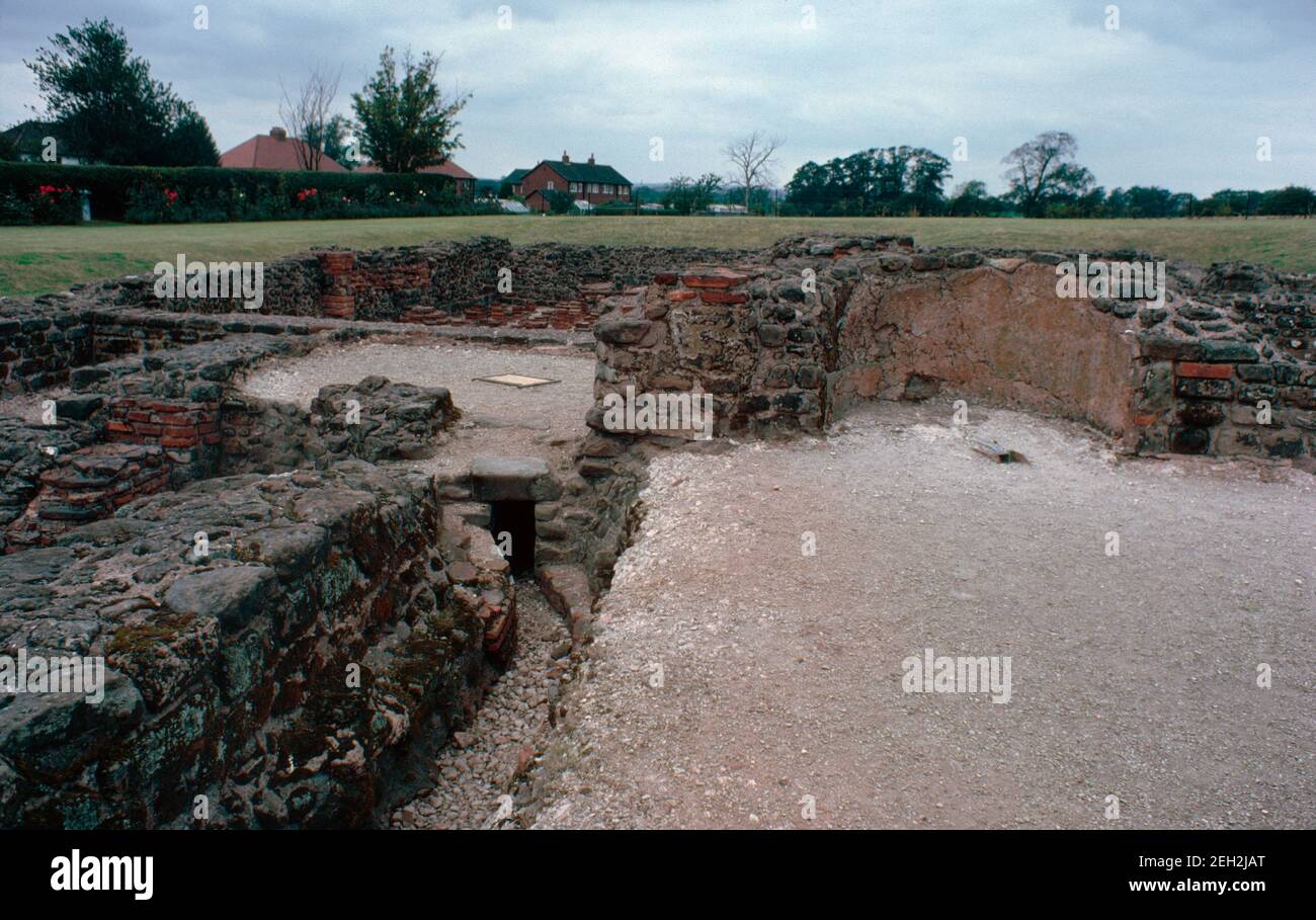 Roman baths. Archaeological works in progress at Wall, Roman settlement ...