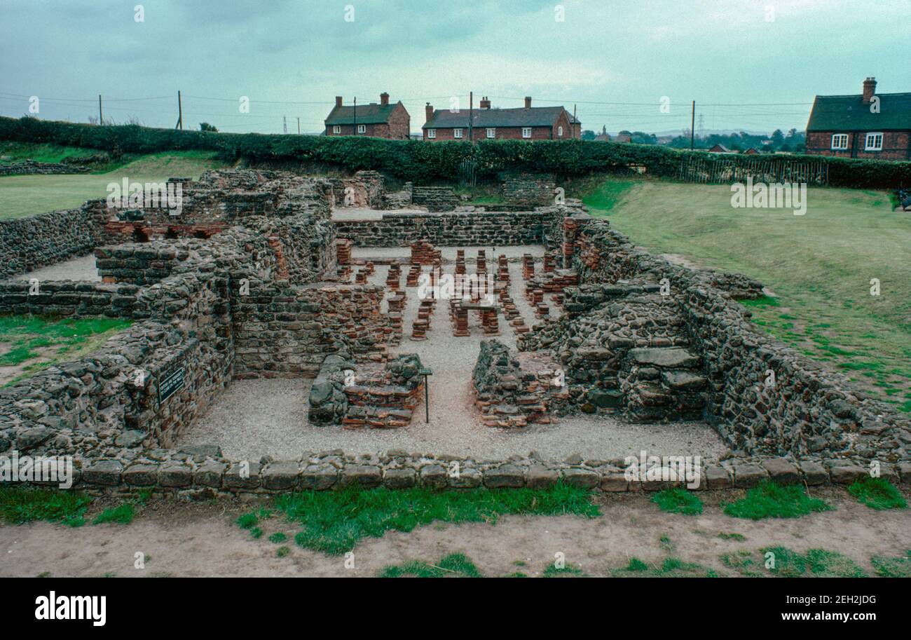 Roman baths. Archaeological works in progress at Wall, Roman settlement ...