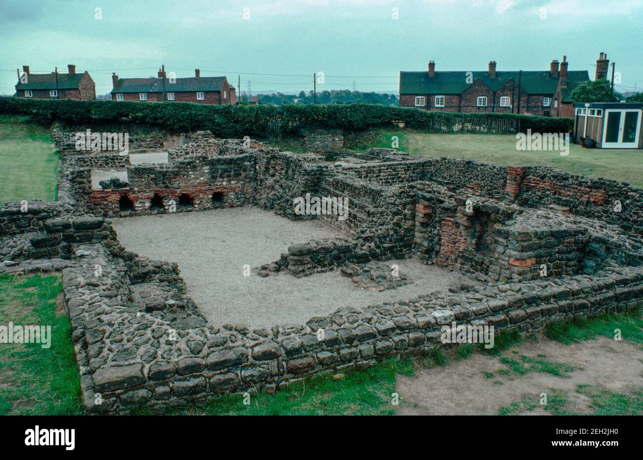 Roman baths. Archaeological works in progress at Wall, Roman settlement ...