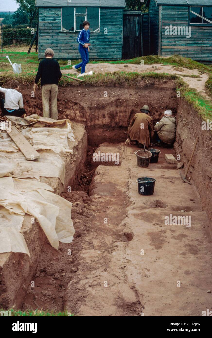 Roman mansion. Archaeological works in progress at Wall, Roman ...