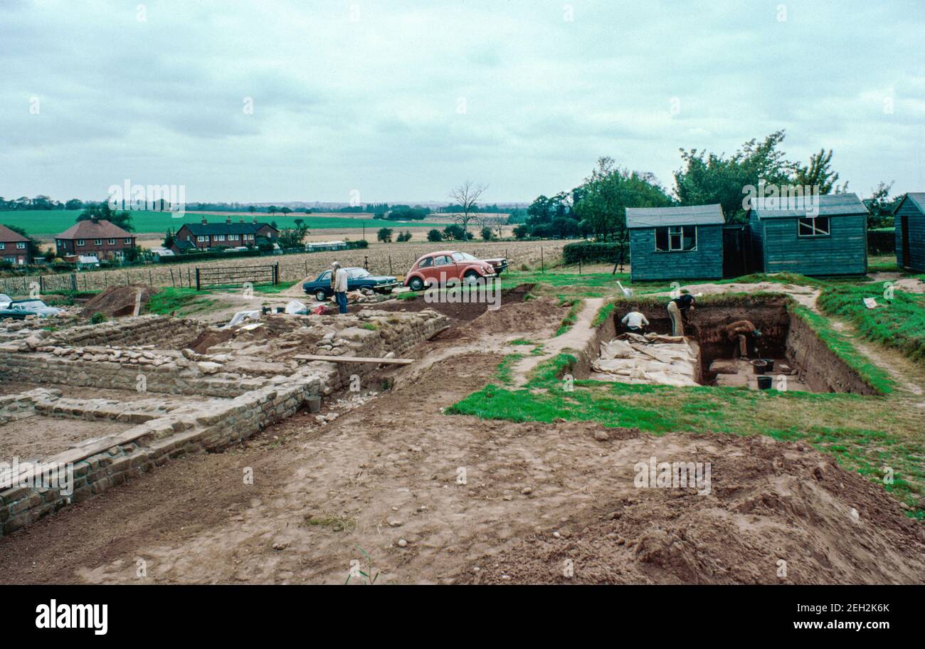 Roman mansion. Archaeological works in progress at Wall, Roman ...
