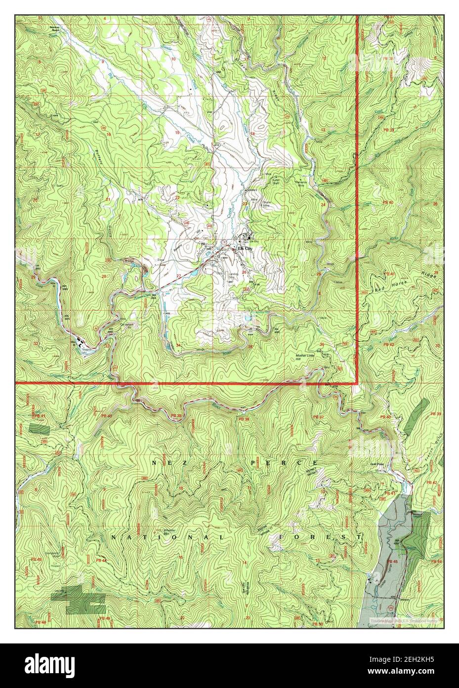 Map of elk city Cut Out Stock Images & Pictures - Alamy