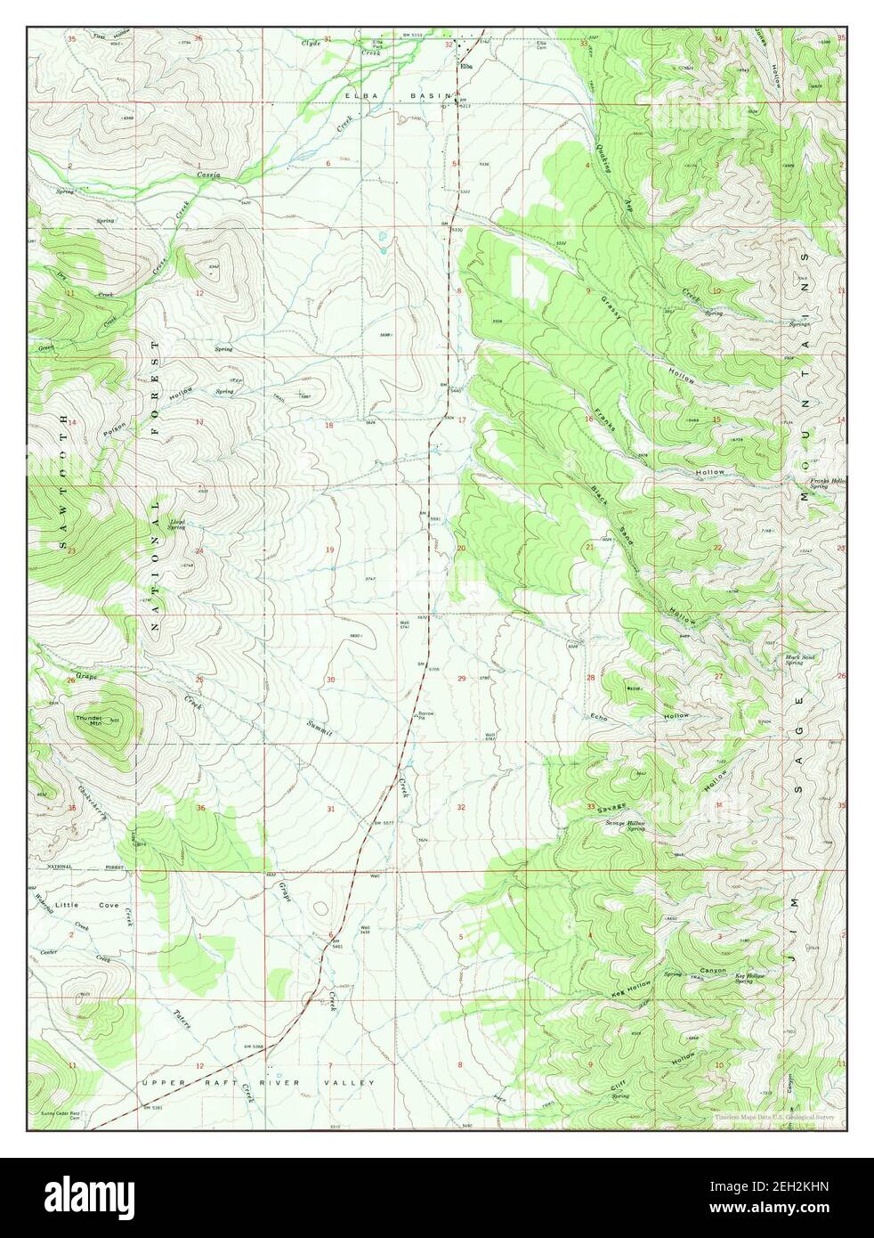 Elba, Idaho, map 1968, 1:24000, United States of America by Timeless ...