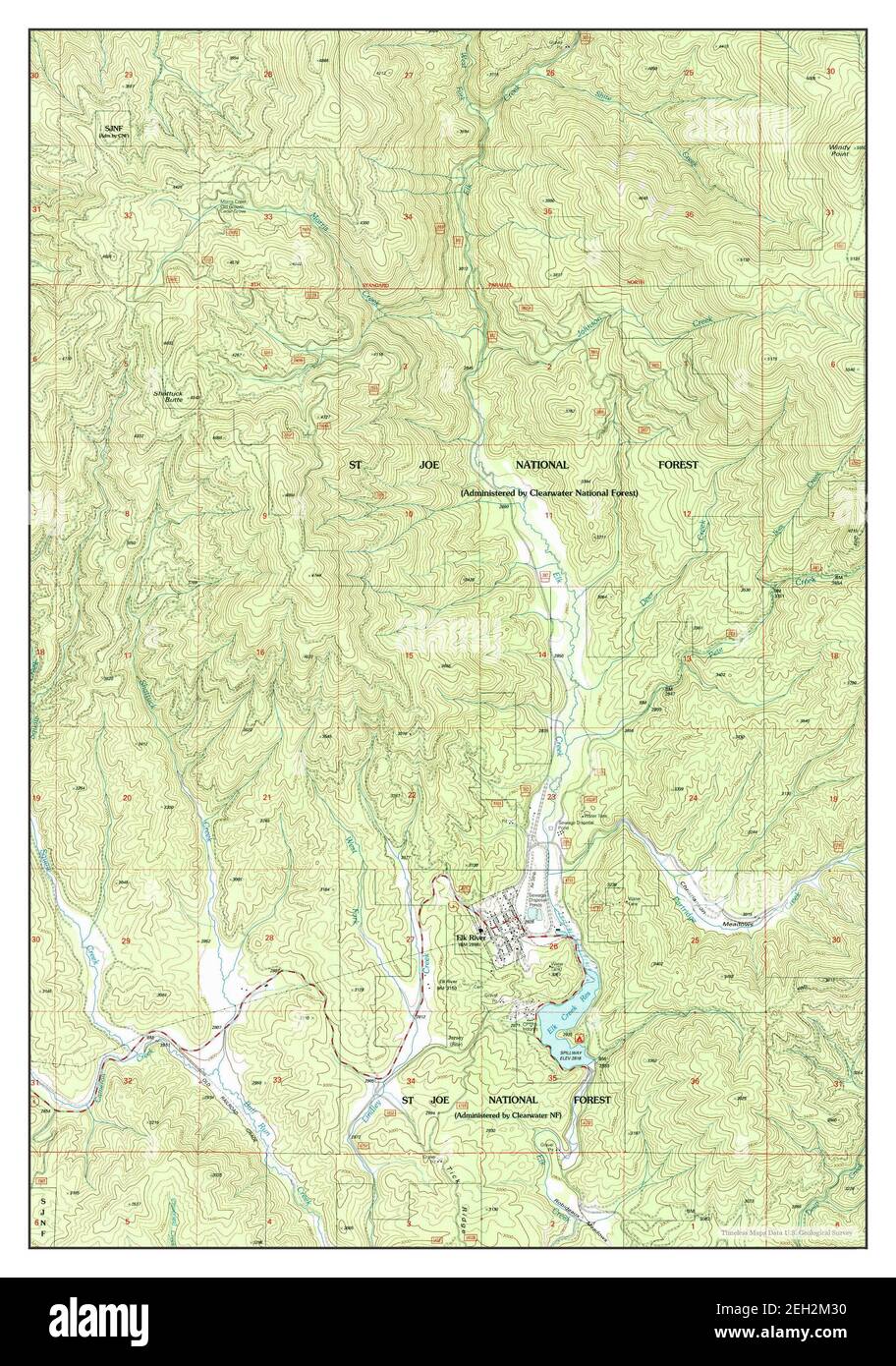 Elk River, Idaho, map 1994, 1:24000, United States of America by ...