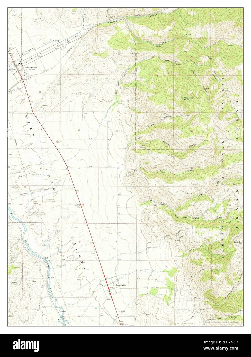 Georgetown, Idaho, map 1970, 1:24000, United States of America by ...