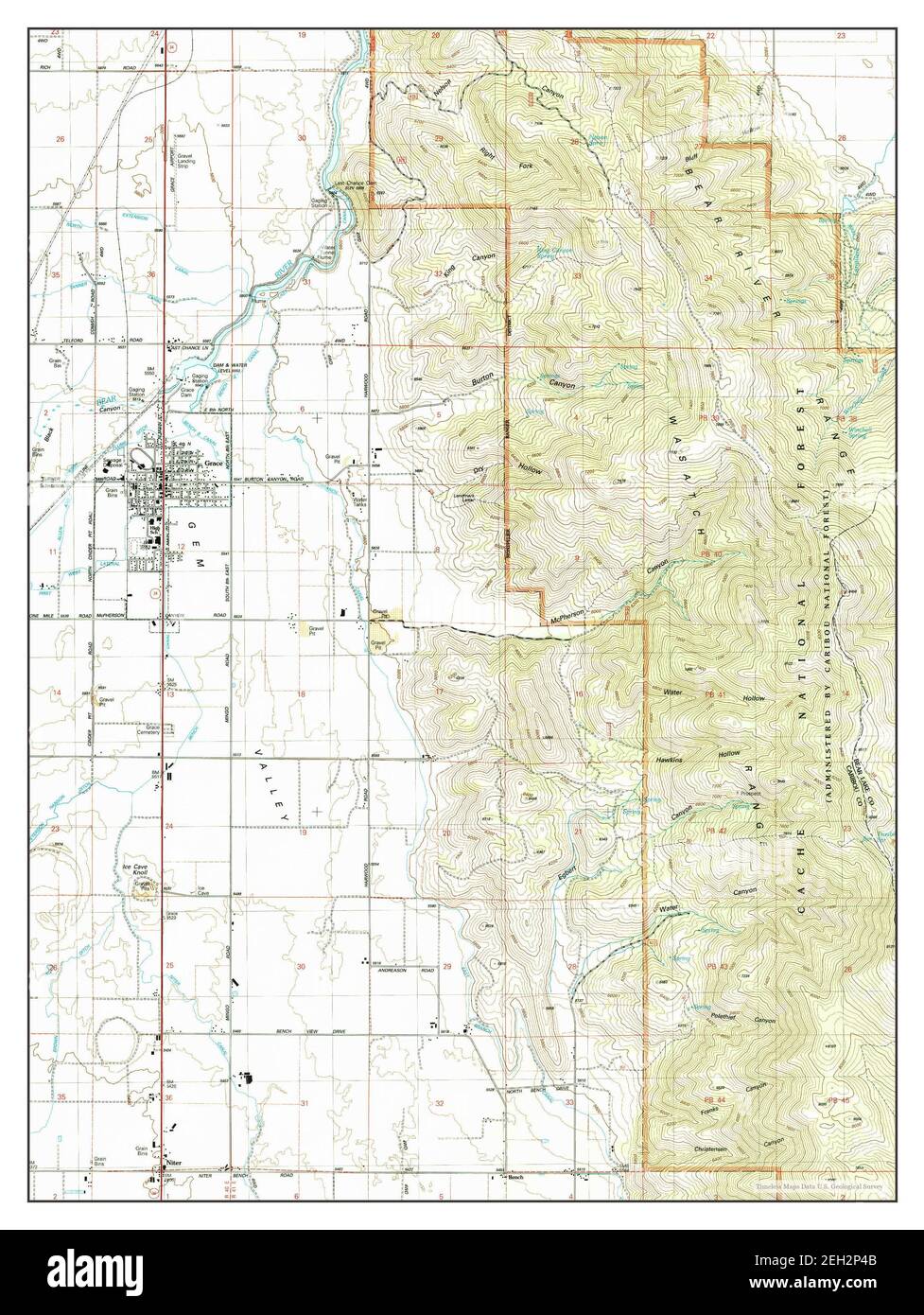 Grace, Idaho, map 2005, 1:24000, United States of America by Timeless ...
