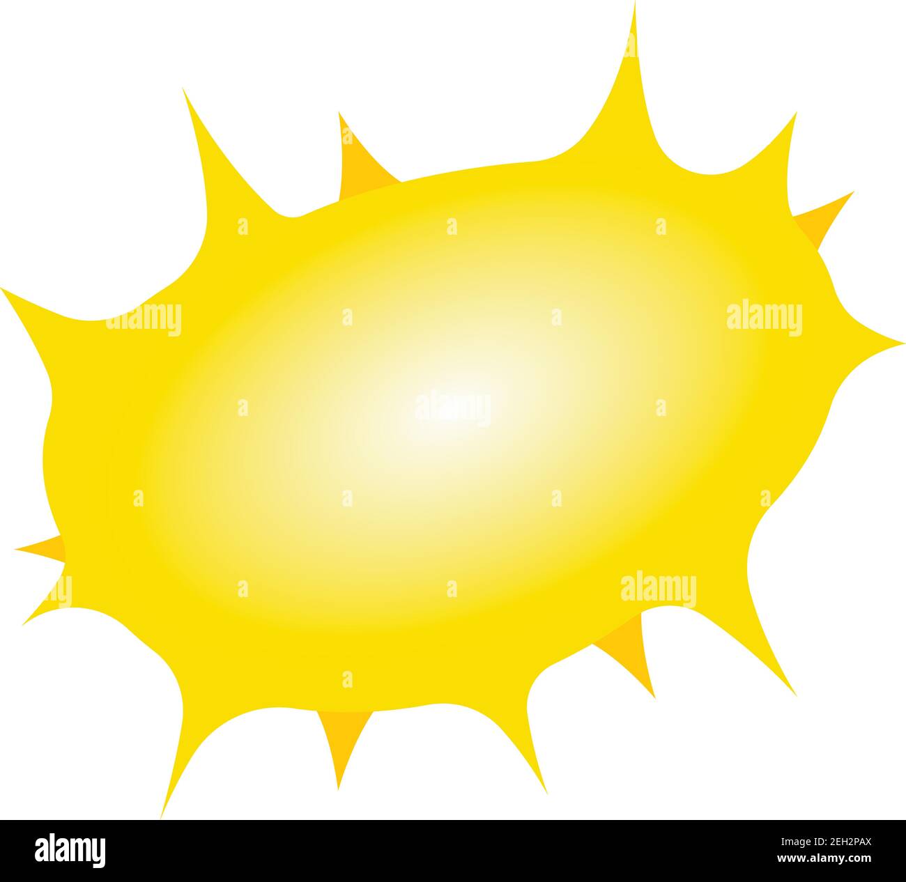 Yellow bursting icon. Isometric illustration of yellow bursting vector ...