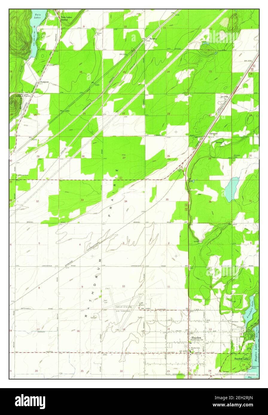 Hayden, Idaho, map 1961, 1:24000, United States of America by Timeless ...