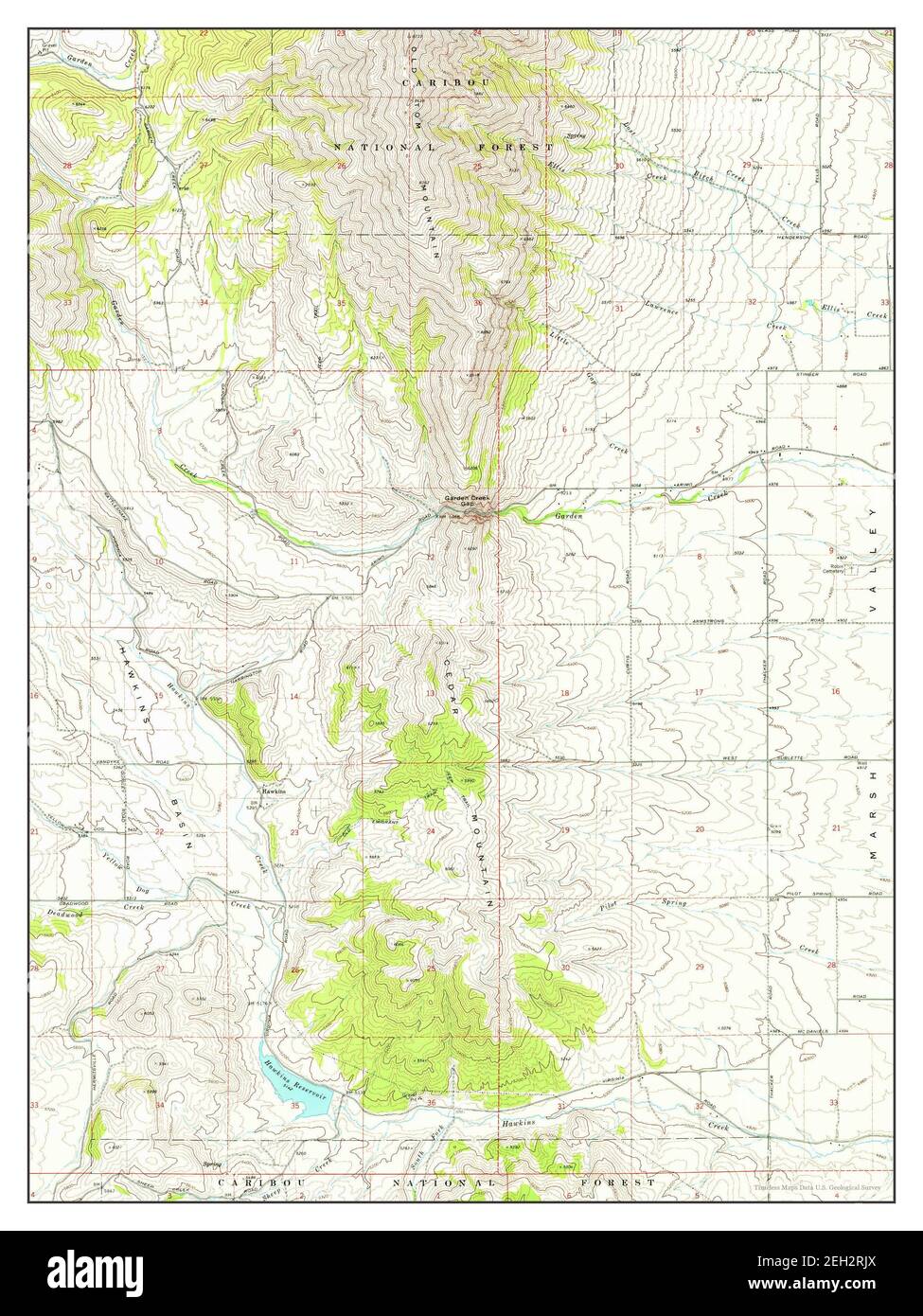 Hawkins, Idaho, map 1968, 1:24000, United States of America by Timeless ...