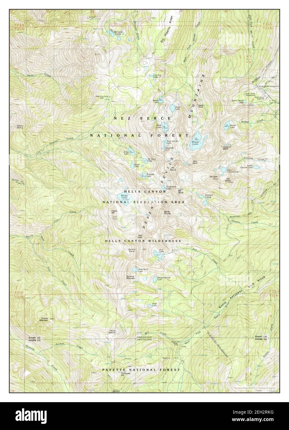 He Devil, Idaho, map 1990, 1:24000, United States of America by ...