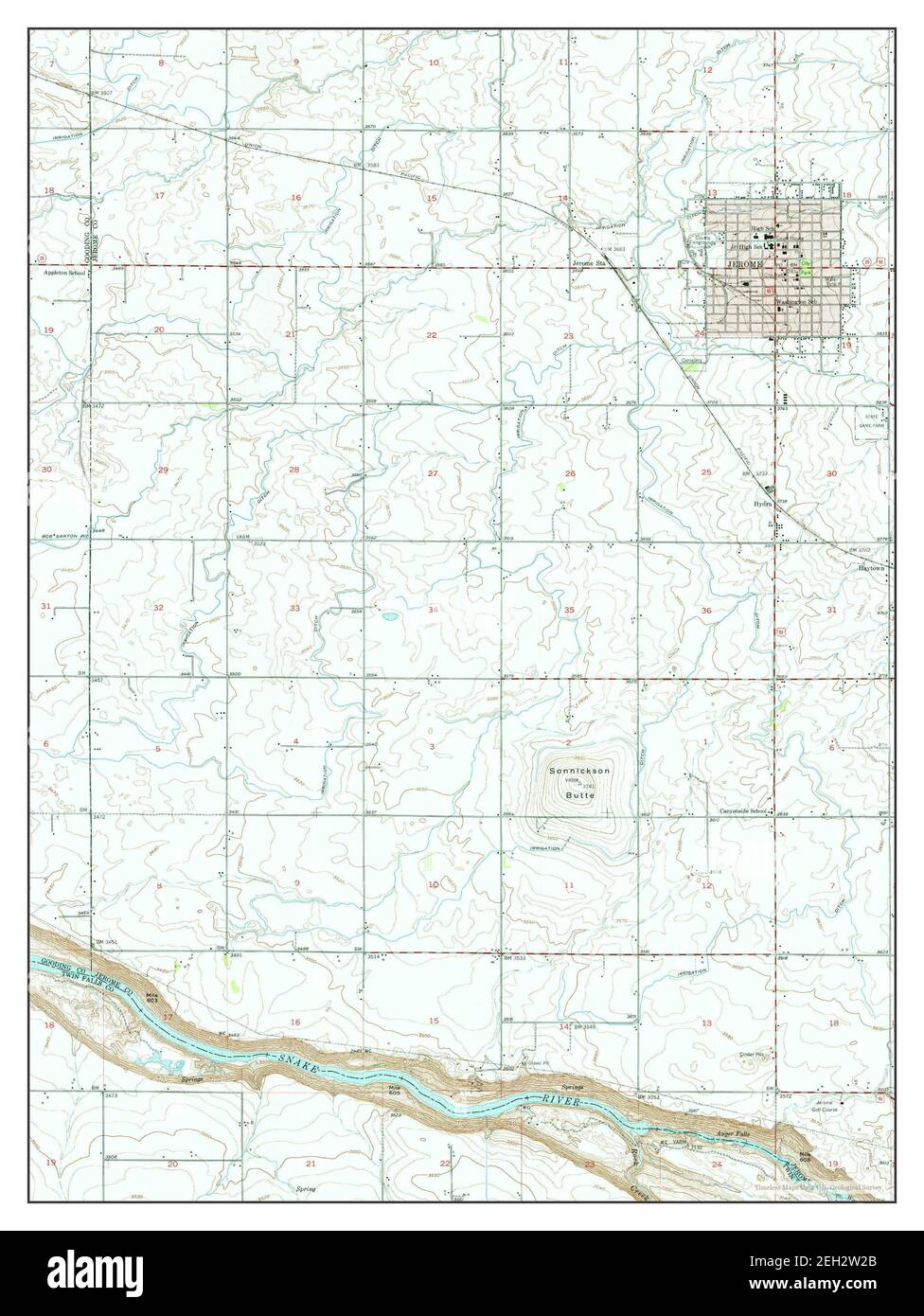 Jerome, Idaho, map 1950, 1:24000, United States of America by Timeless ...