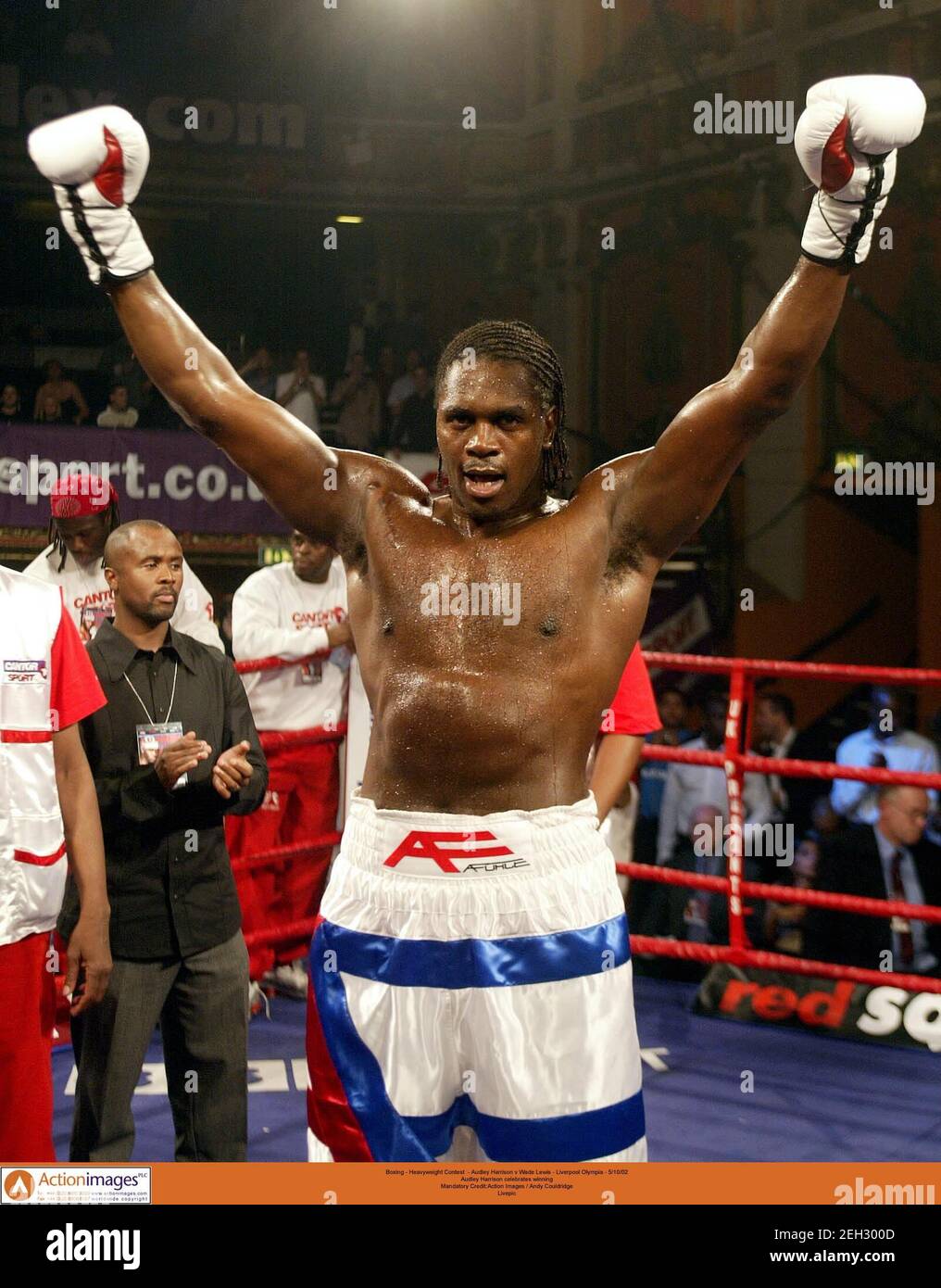 Audley harrison celebrates hi-res stock photography and images - Alamy