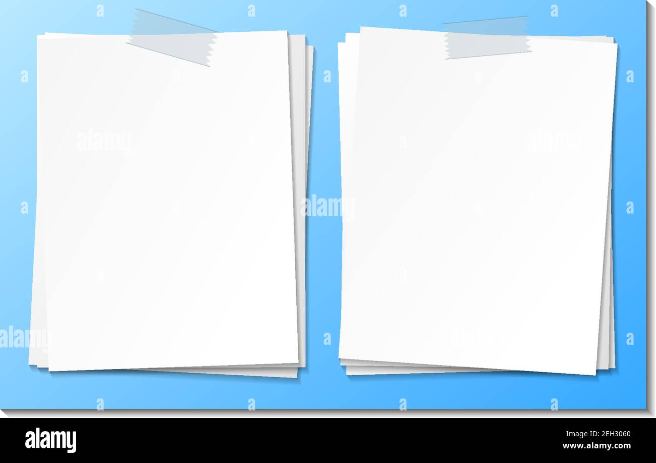 Set of empty sticky note paper template illustration Stock Vector Image ...