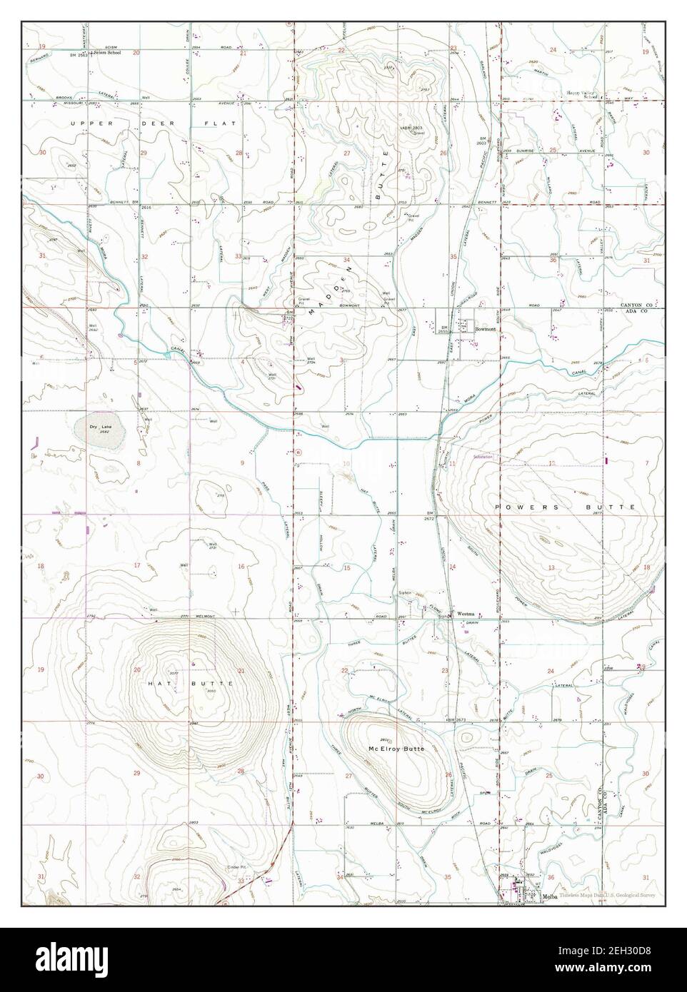 Melba, Idaho, map 1958, 1:24000, United States of America by Timeless ...