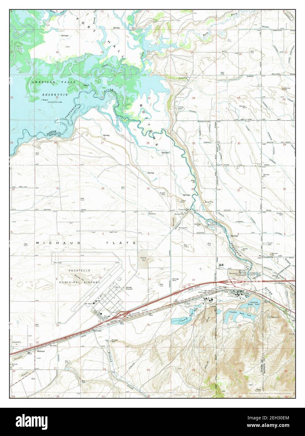 Michaud, Idaho, map 1971, 1:24000, United States of America by Timeless ...