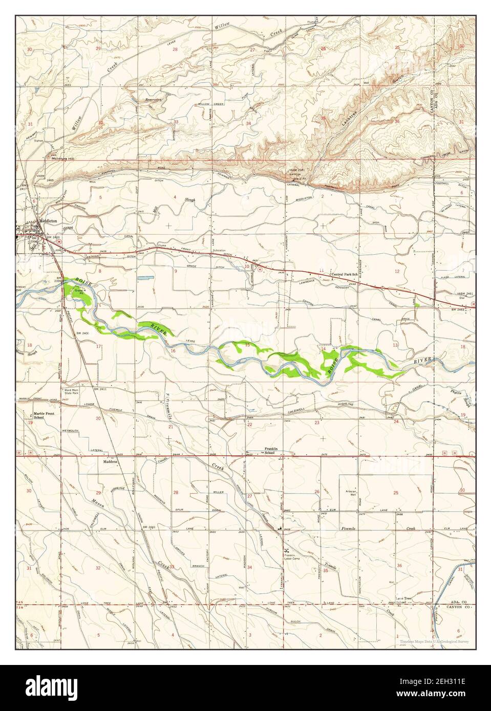 Middleton map Cut Out Stock Images & Pictures - Alamy