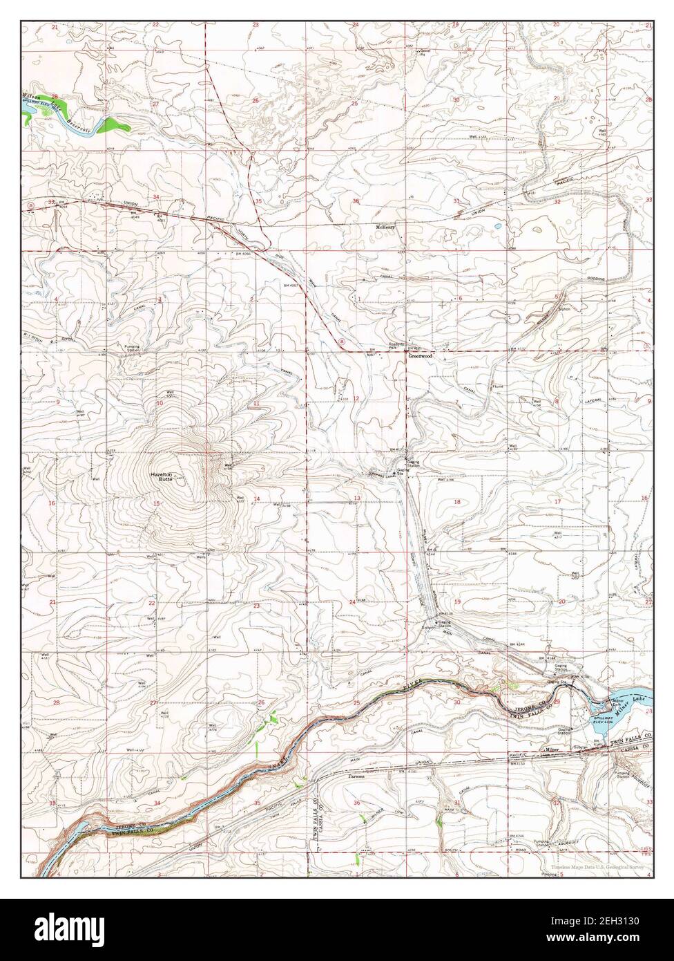 Milner, Idaho, map 1964, 1:24000, United States of America by Timeless ...