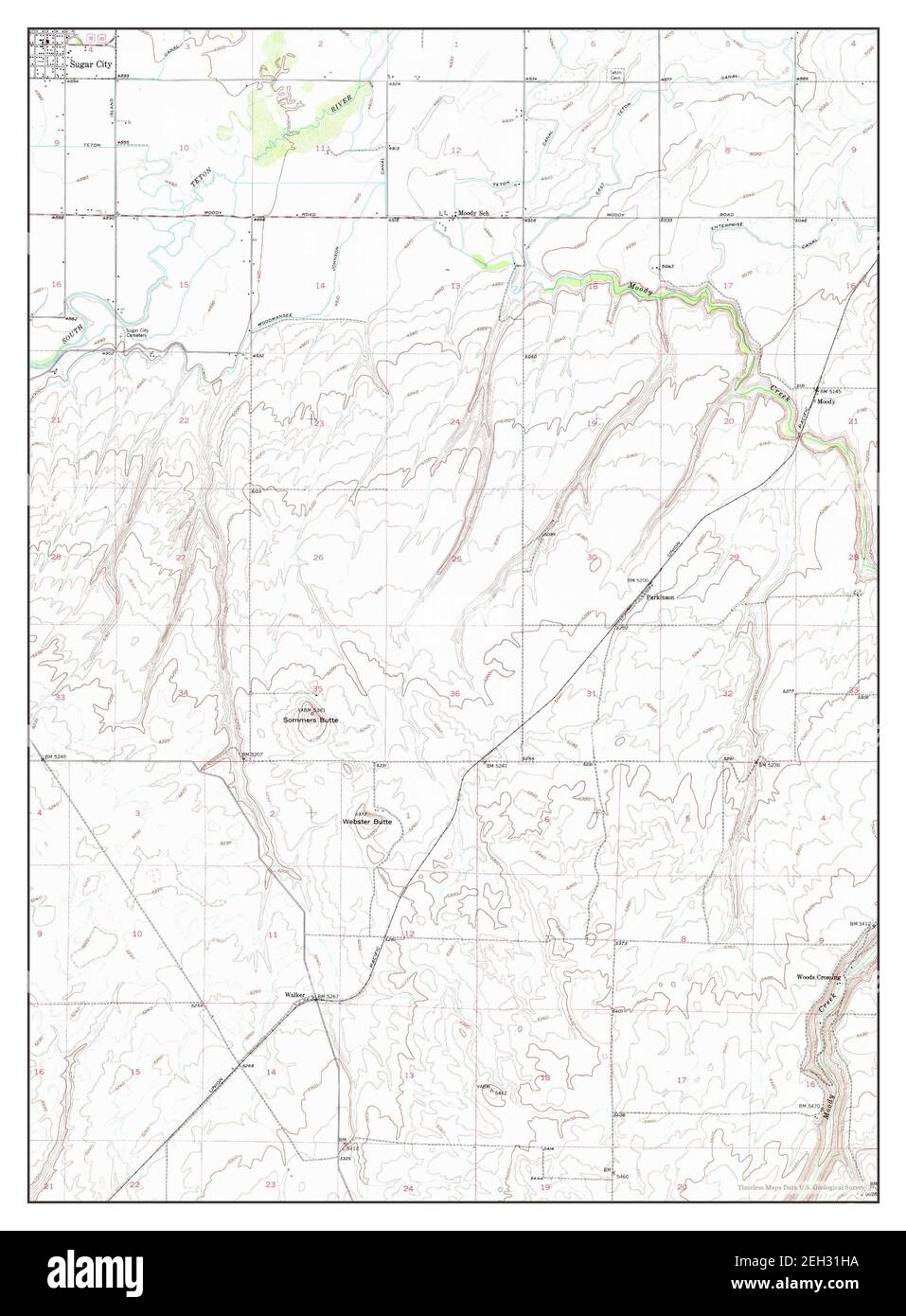 Moody, Idaho, map 1951, 1:24000, United States of America by Timeless ...