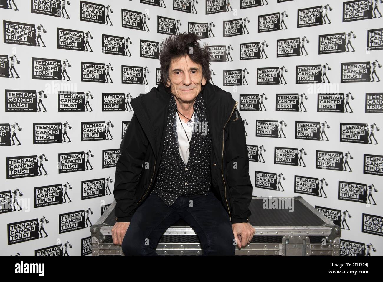 Ronnie Wood backstage during the Teenage Cancer Trust annual concert ...