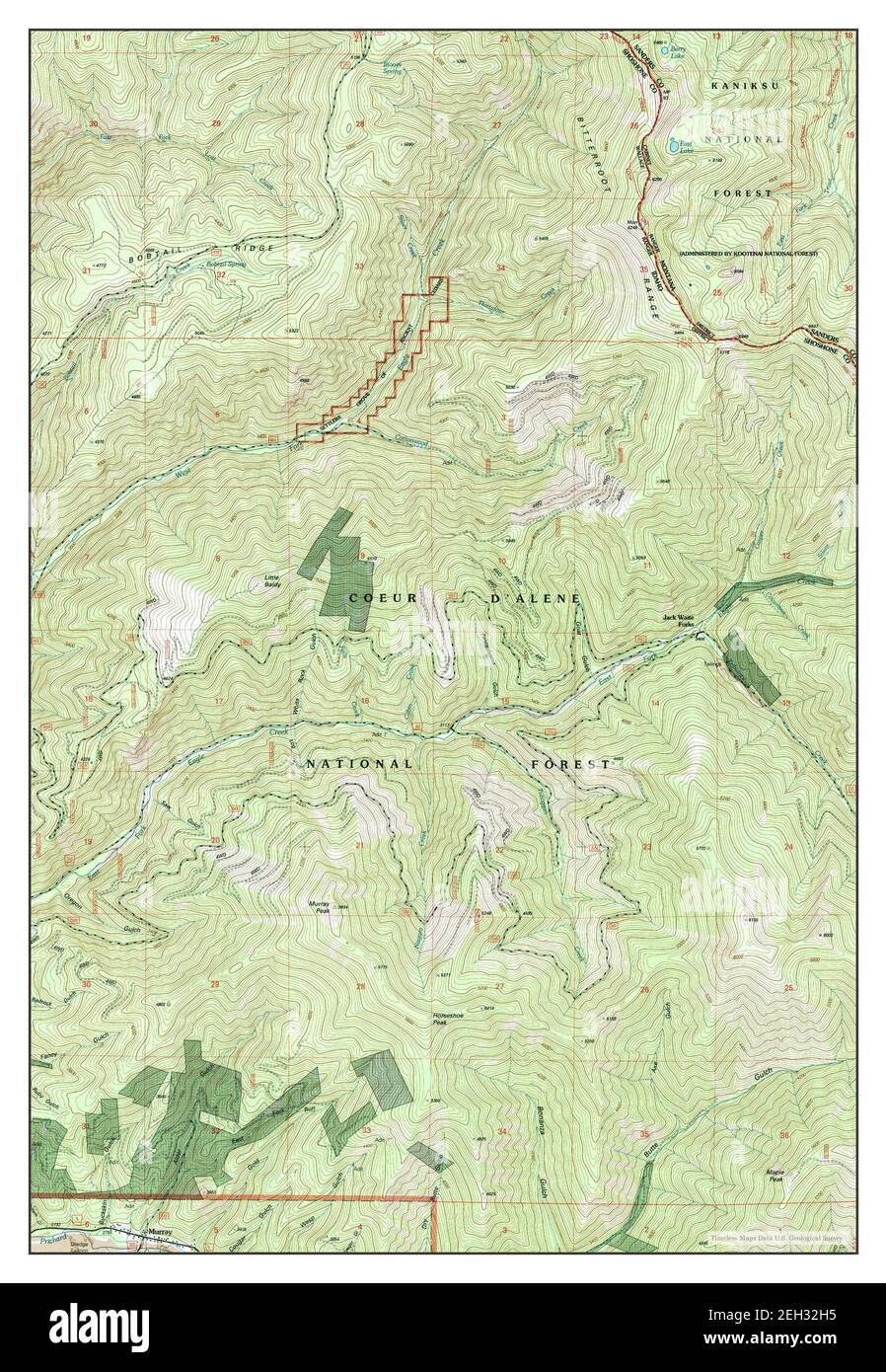 Murray, Idaho, map 1996, 1:24000, United States of America by Timeless ...