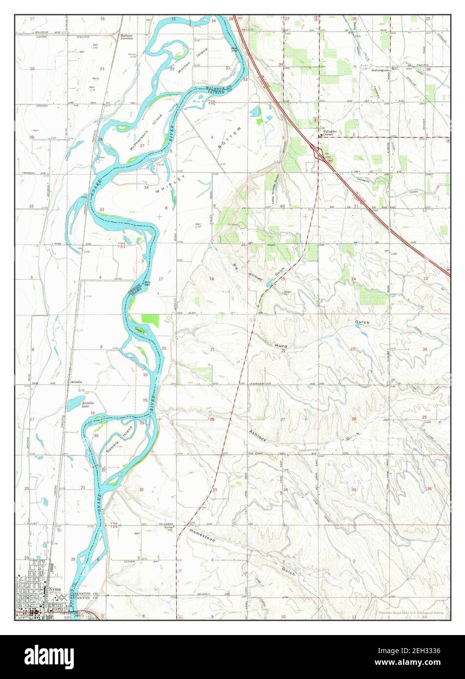 Map Of Nyssa High Resolution Stock Photography and Images - Alamy
