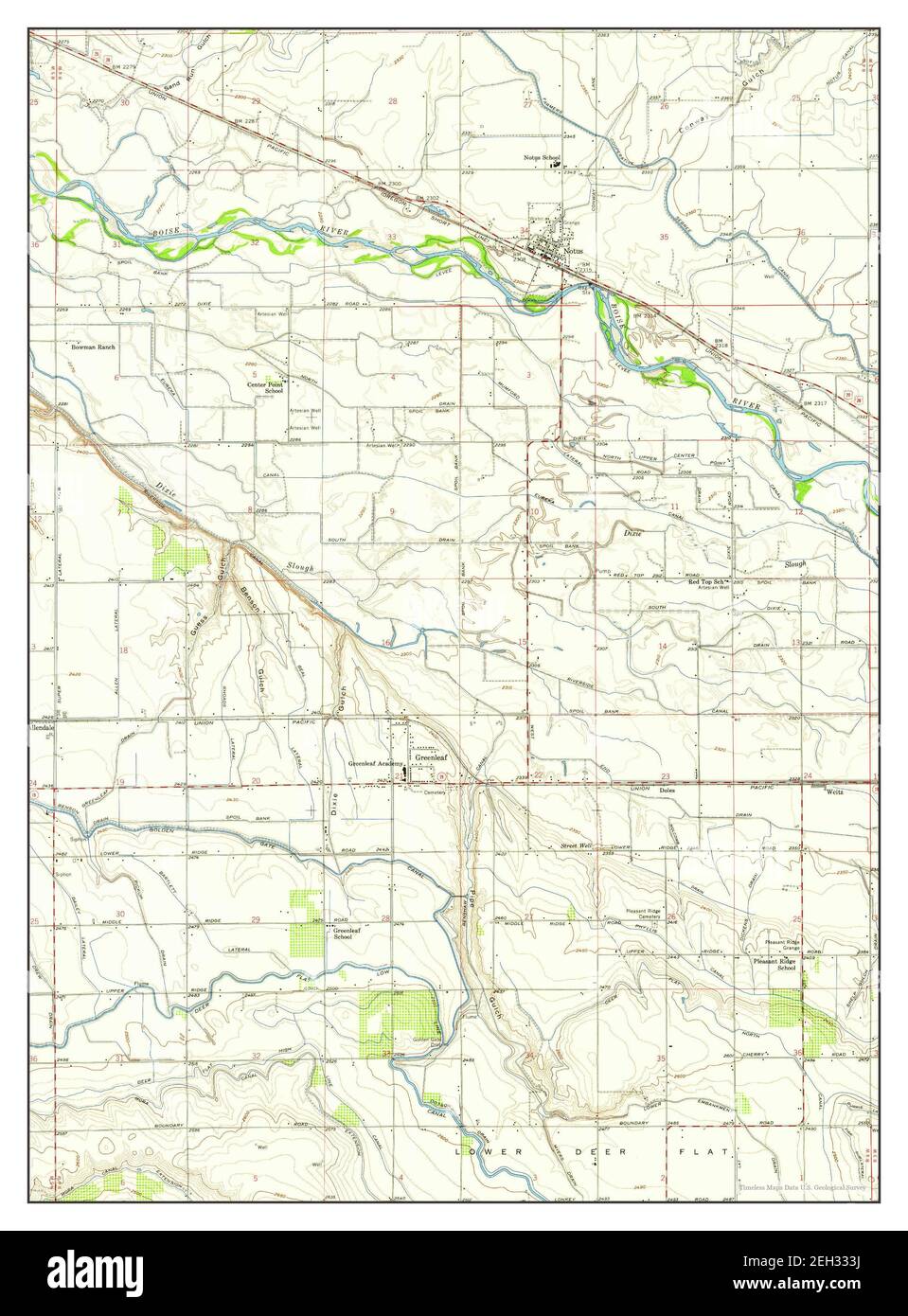 Notus, Idaho, map 1957, 1:24000, United States of America by Timeless ...