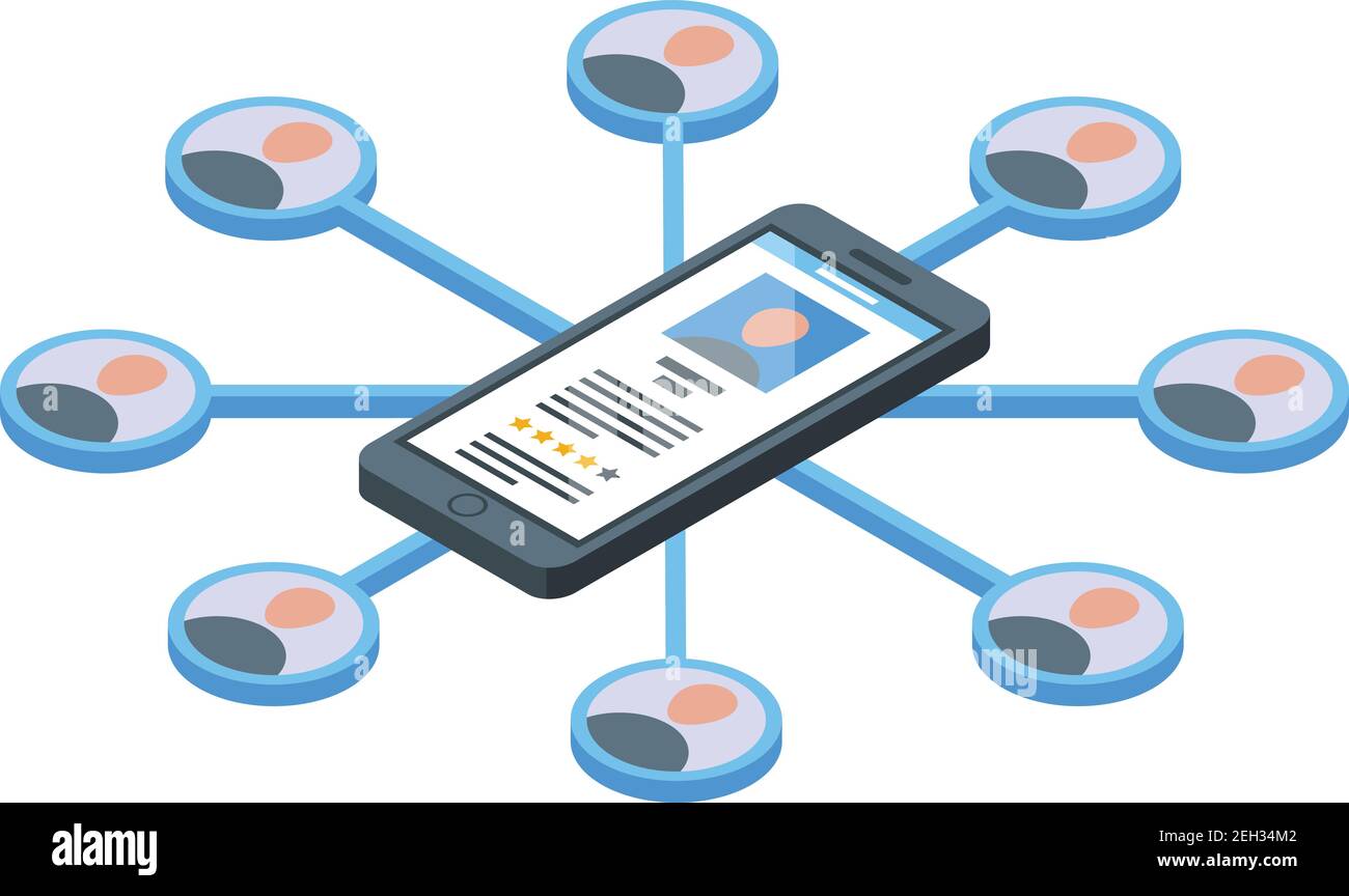 Customer database scheme icon. Isometric of customer database scheme ...