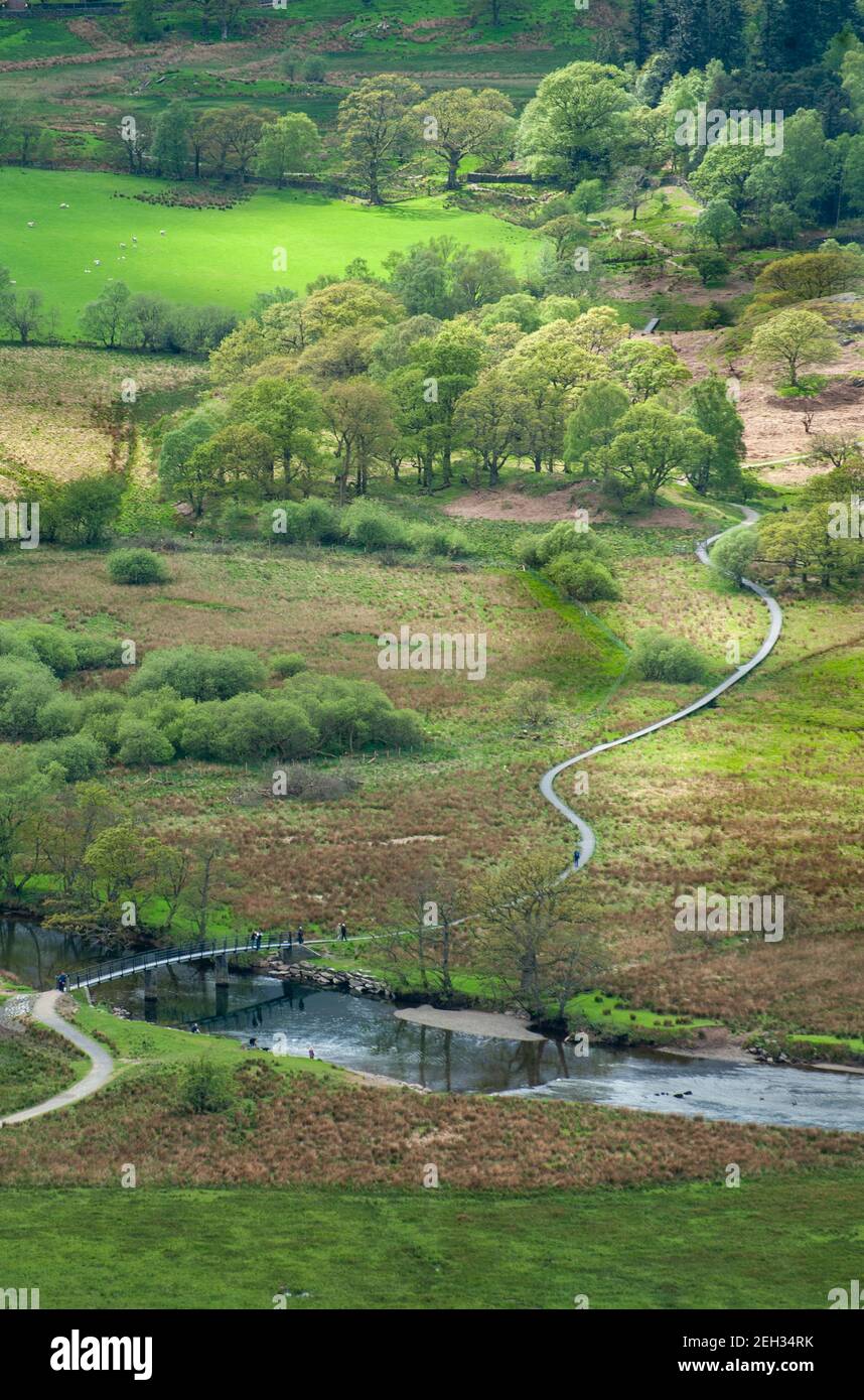 View over lake and river Stock Photo - Alamy