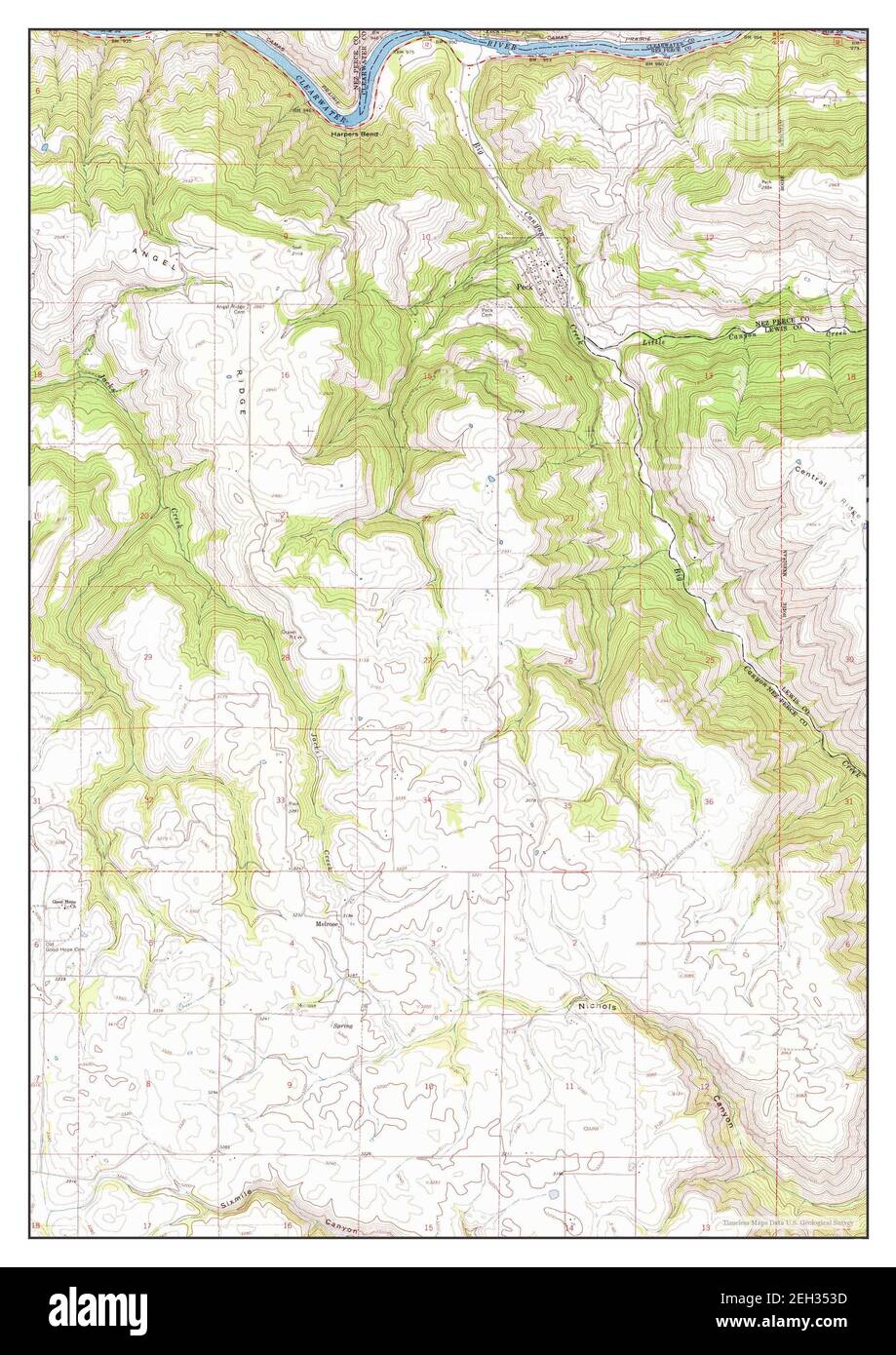 Peck, Idaho, map 1967, 1:24000, United States of America by Timeless ...