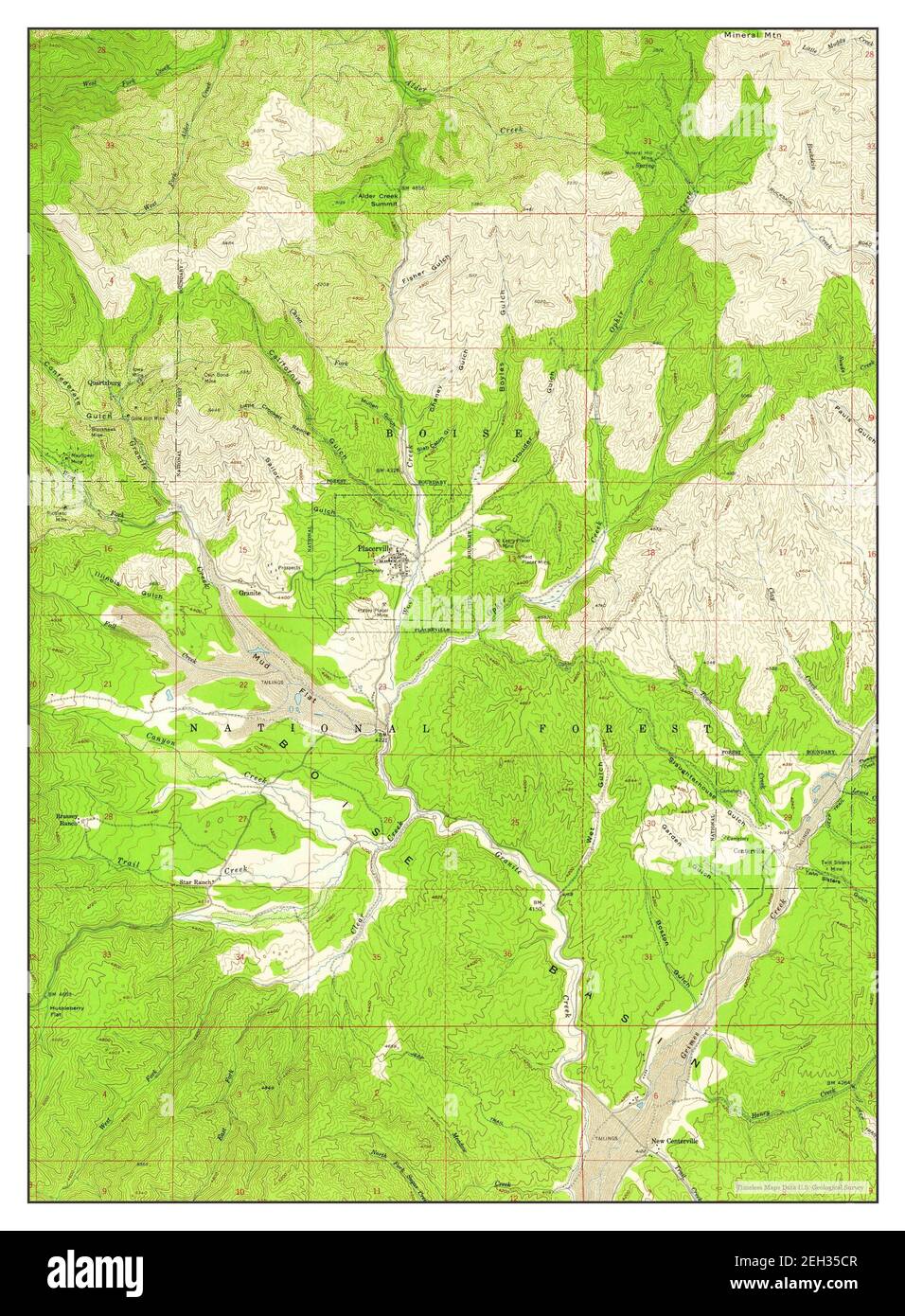 Map of placerville hi-res stock photography and images - Alamy