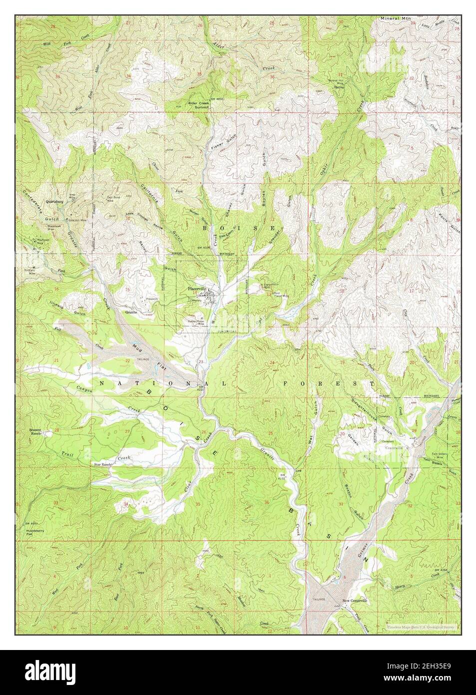 Placerville, Idaho, map 1957, 1:24000, United States of America by ...