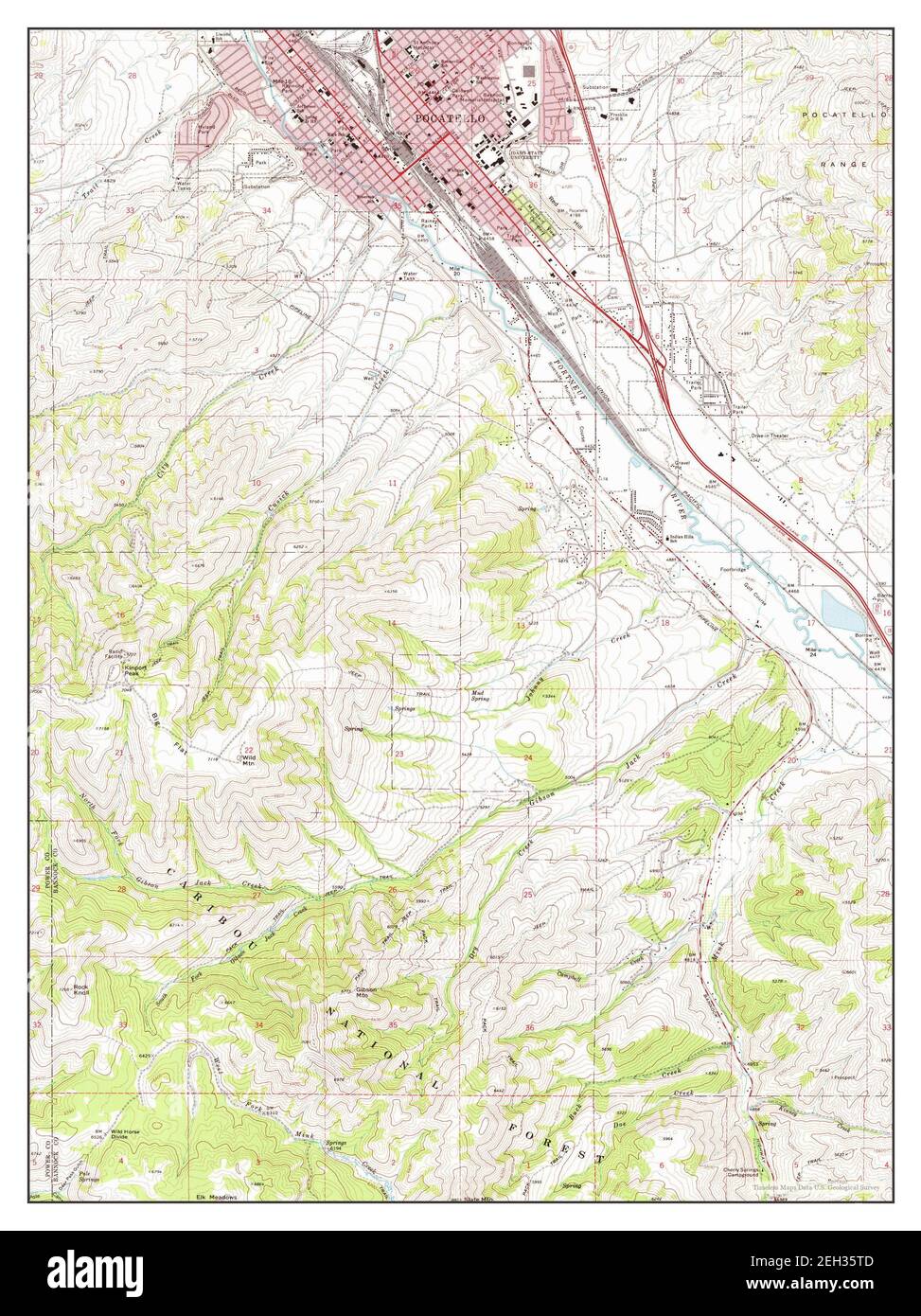 Map of pocatello hi-res stock photography and images - Alamy