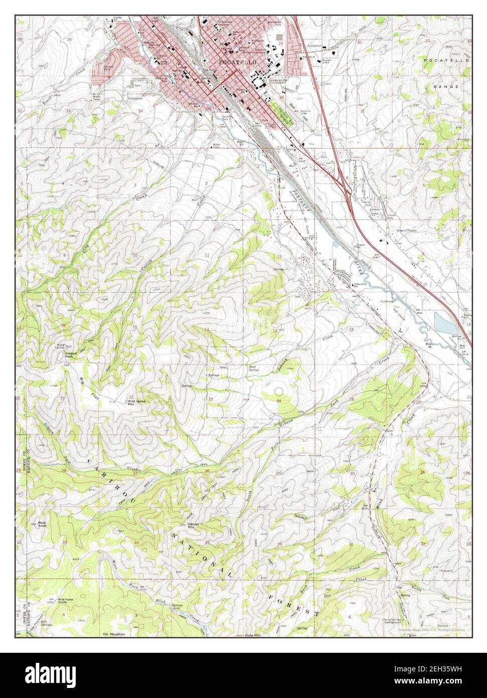 Map of pocatello hi-res stock photography and images - Alamy