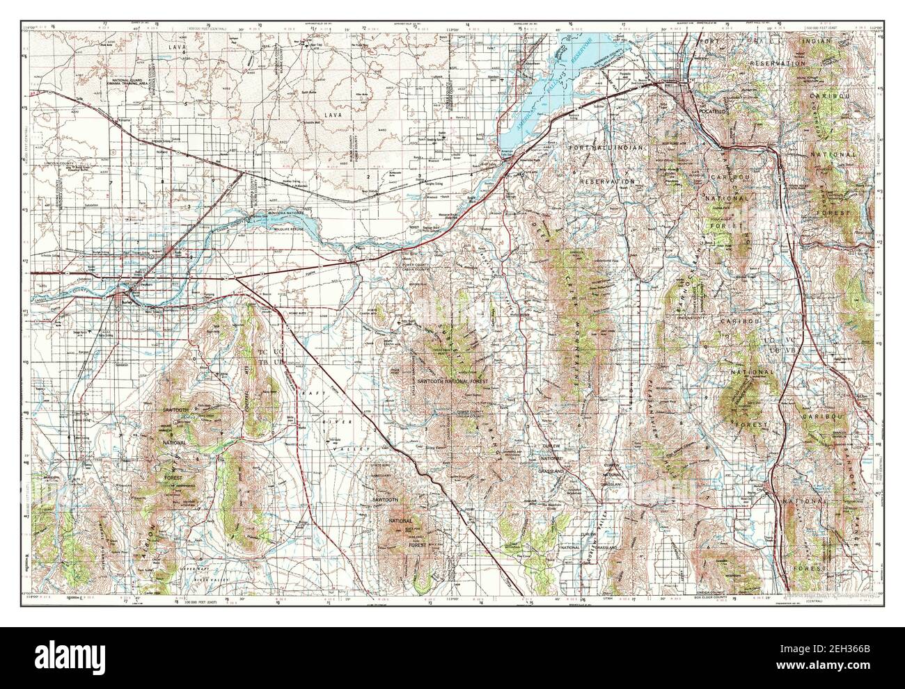 Map of pocatello hi-res stock photography and images - Alamy