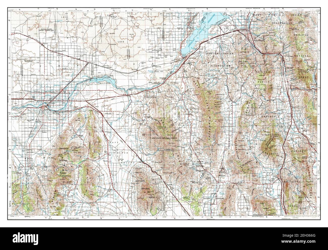 Map of pocatello hi-res stock photography and images - Alamy