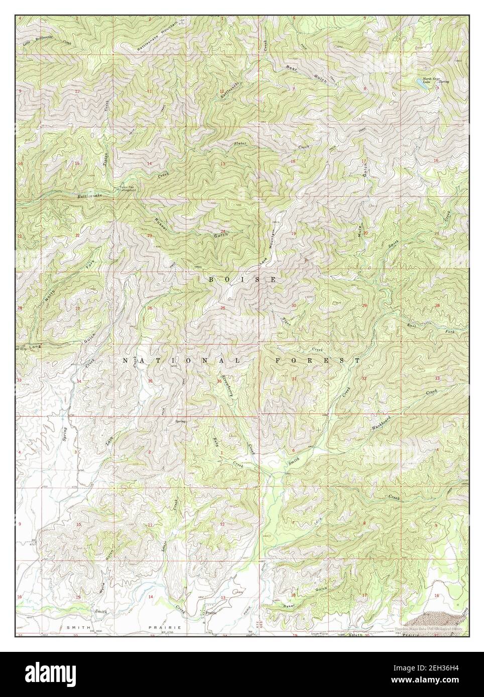 Prairie, Idaho, map 1964, 1:24000, United States of America by Timeless ...