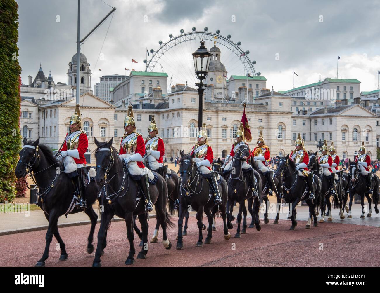Household Cavalry changing the Queen's Life Guard, London Stock Photo ...