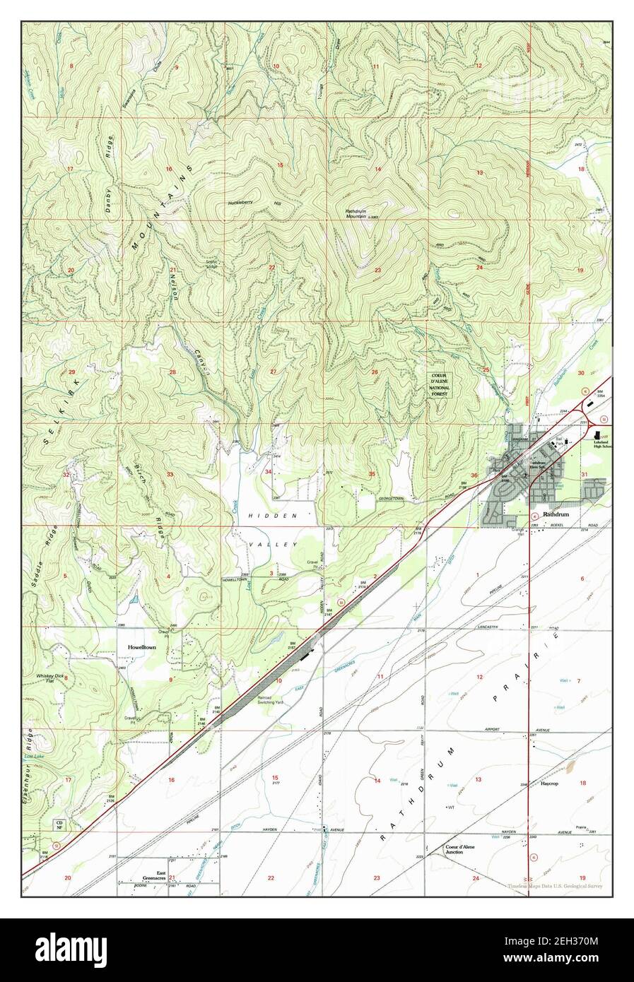 Map of rathdrum hi-res stock photography and images - Alamy