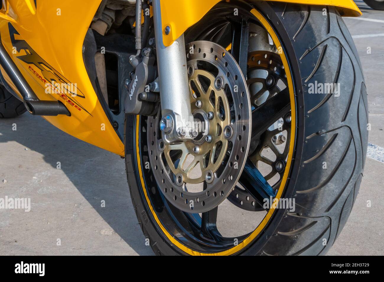 Biker riding motorcycle low angle hi-res stock photography and images ...