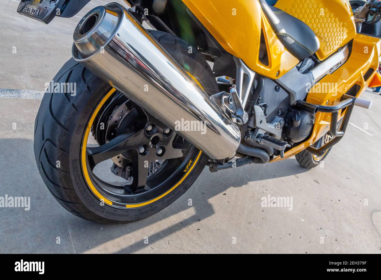 Biker Riding Motorcycle Low Angle High Resolution Stock Photography and ...