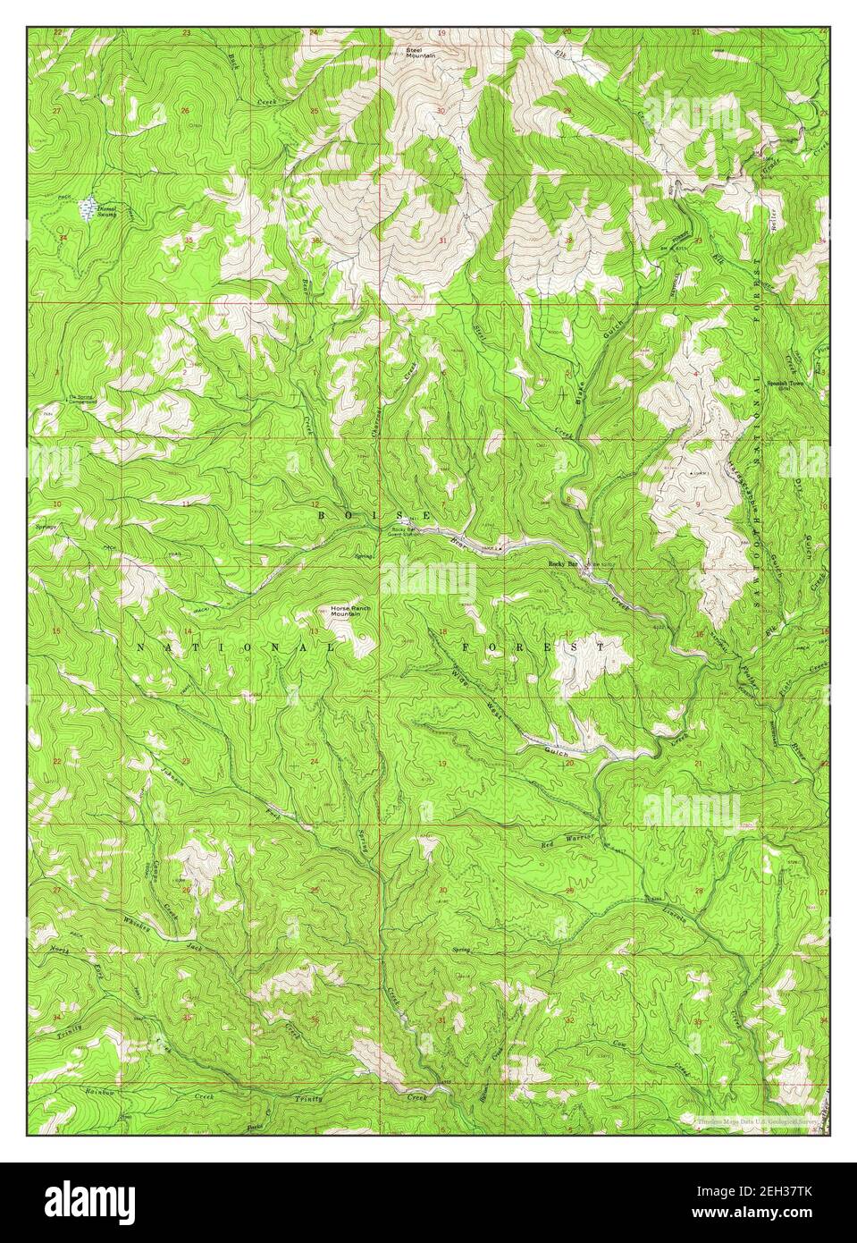Rocky Bar, Idaho, map 1964, 1:24000, United States of America by ...