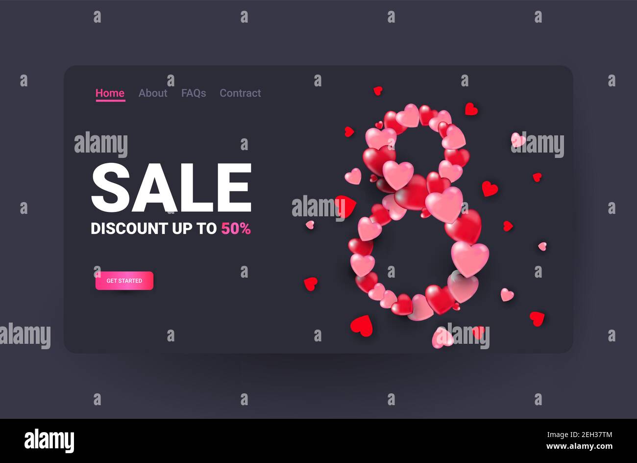elegant eight number shape womens day 8 march holiday celebration sale ...