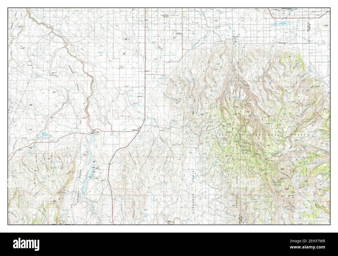 Rogerson, Idaho, map 1992, 1:100000, United States of America by ...