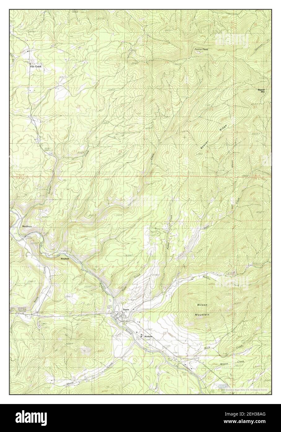 Map of santa idaho hi-res stock photography and images - Alamy