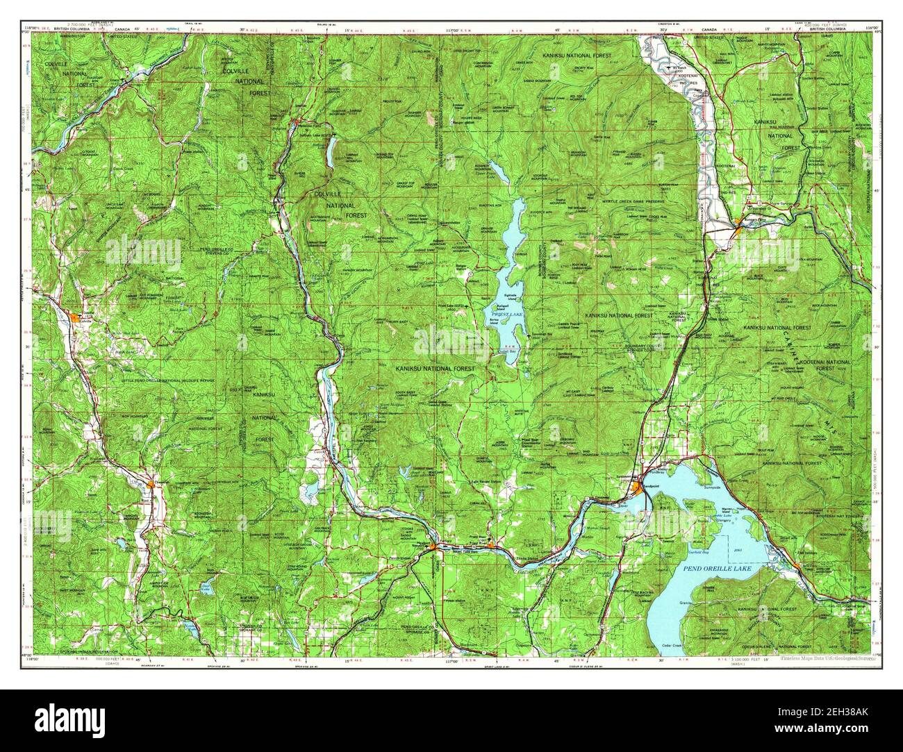 Sandpoint idaho map hi-res stock photography and images - Alamy