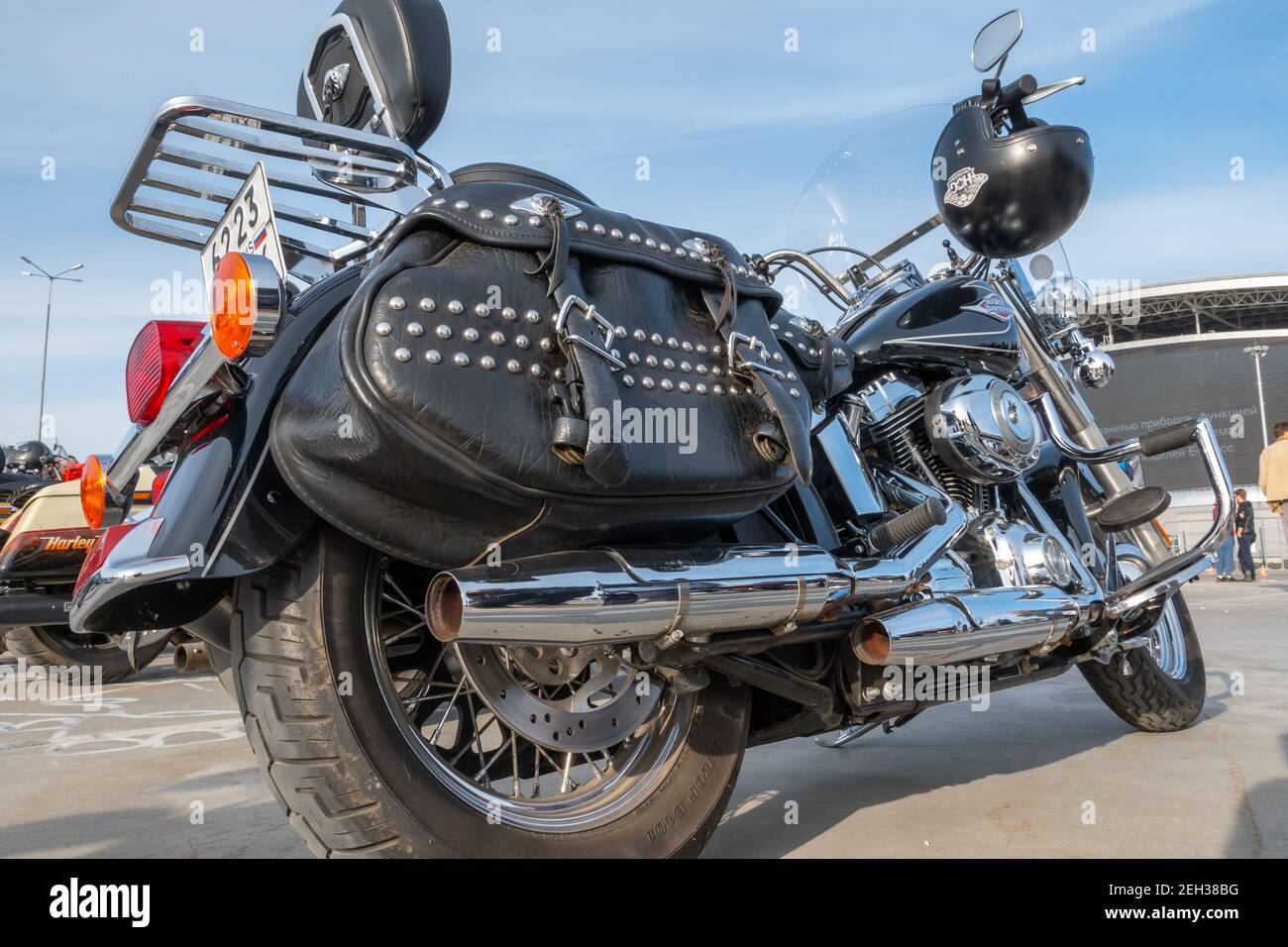 Biker Riding Motorcycle Low Angle High Resolution Stock Photography and ...