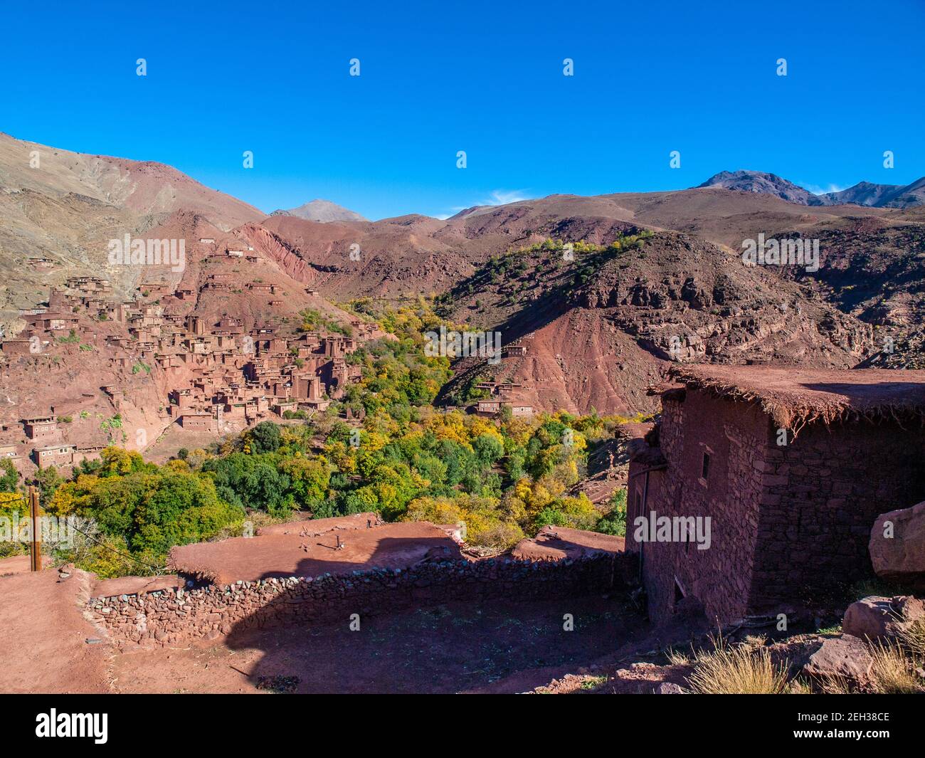 Ancient Berber village in the High Atlas mountains of Morocco Stock ...